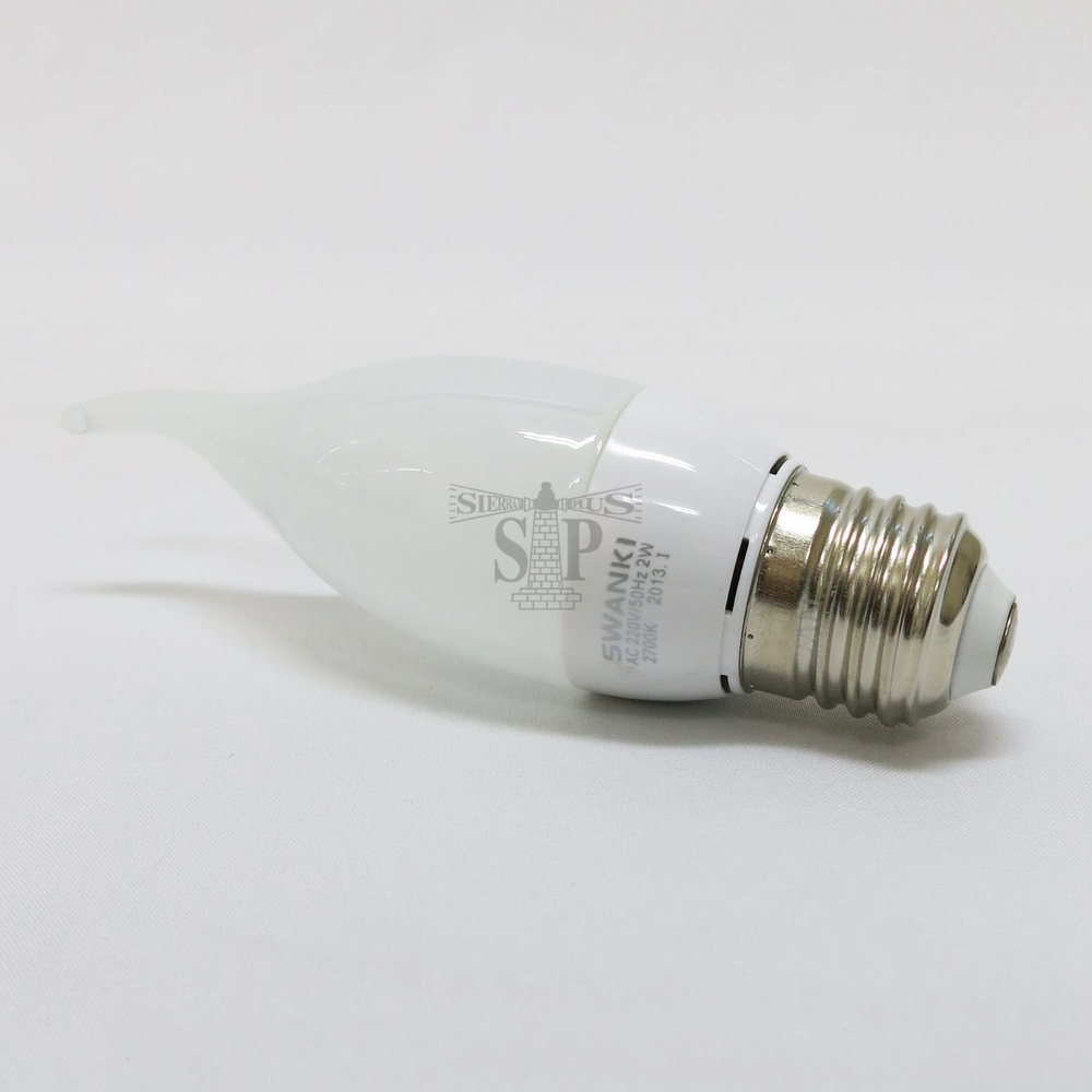 Swanki 2w E27 Led Candle Tail Bulb Frosted Opal