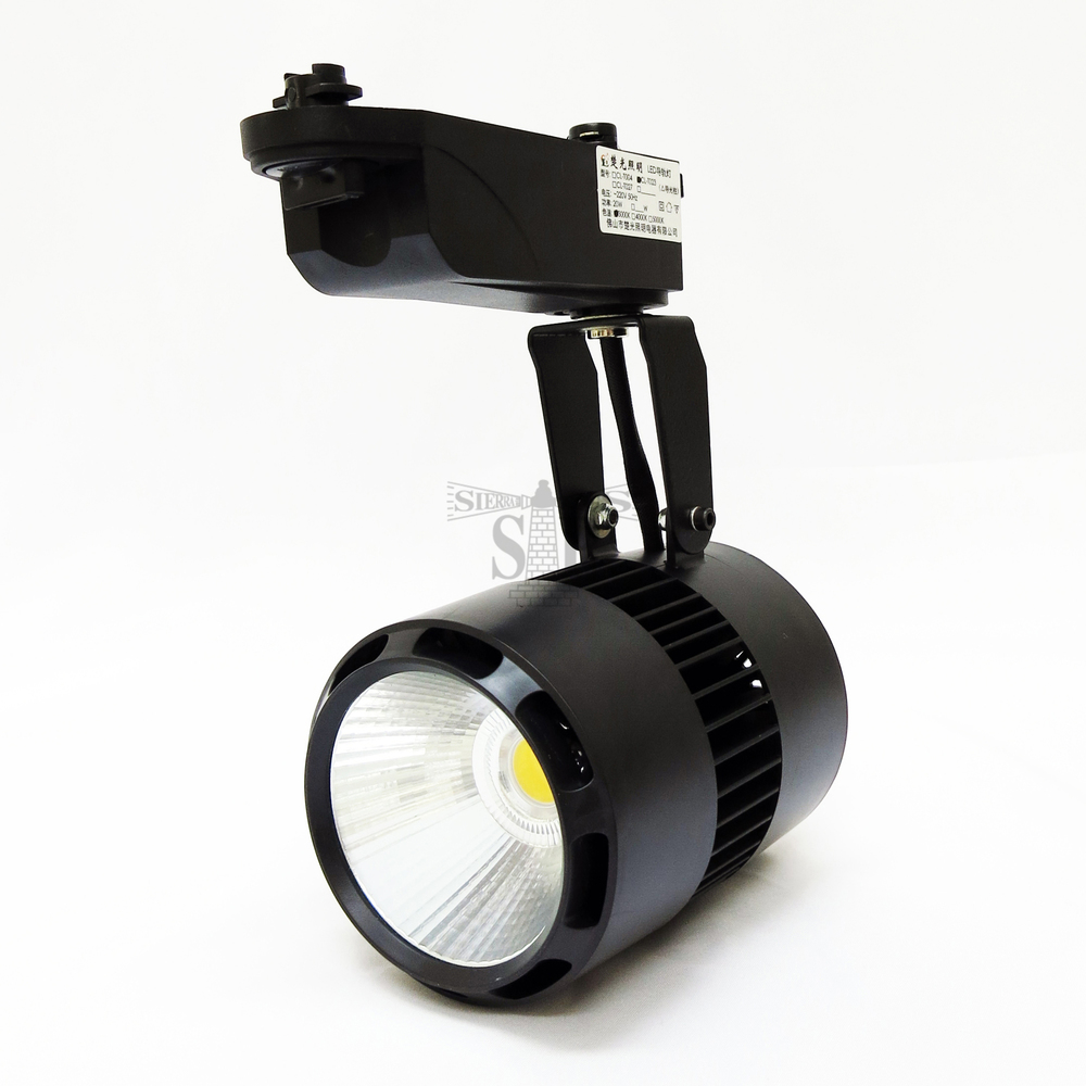T023 20W COB LED Track Light (Black)